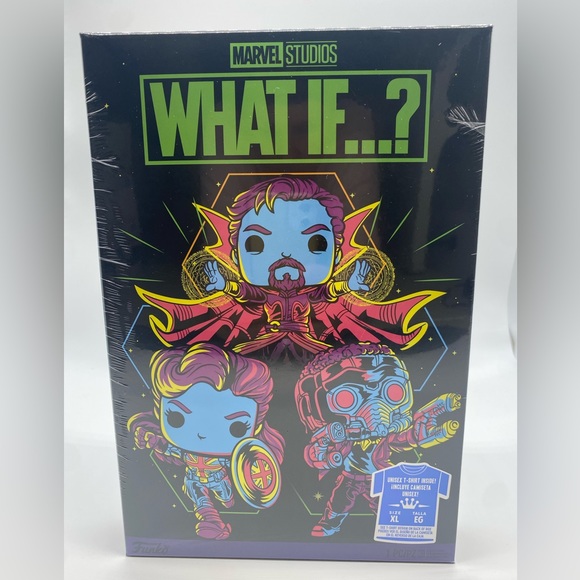 Funko | Shirts | Marvel What If Funko Pop Black Light Tee Shirt Size Xl ...